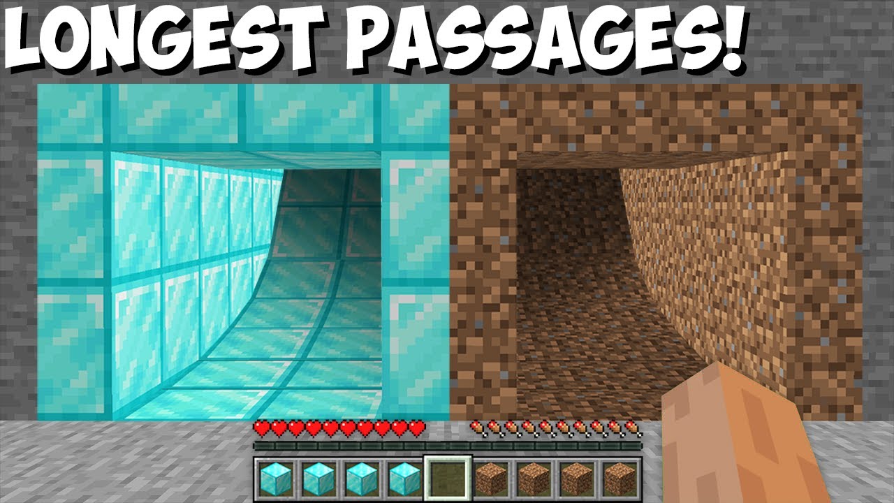 This LONGEST PASSAGE LEADS to SECRET PLACES in Minecraft ? MAGIC TUNNEL ...