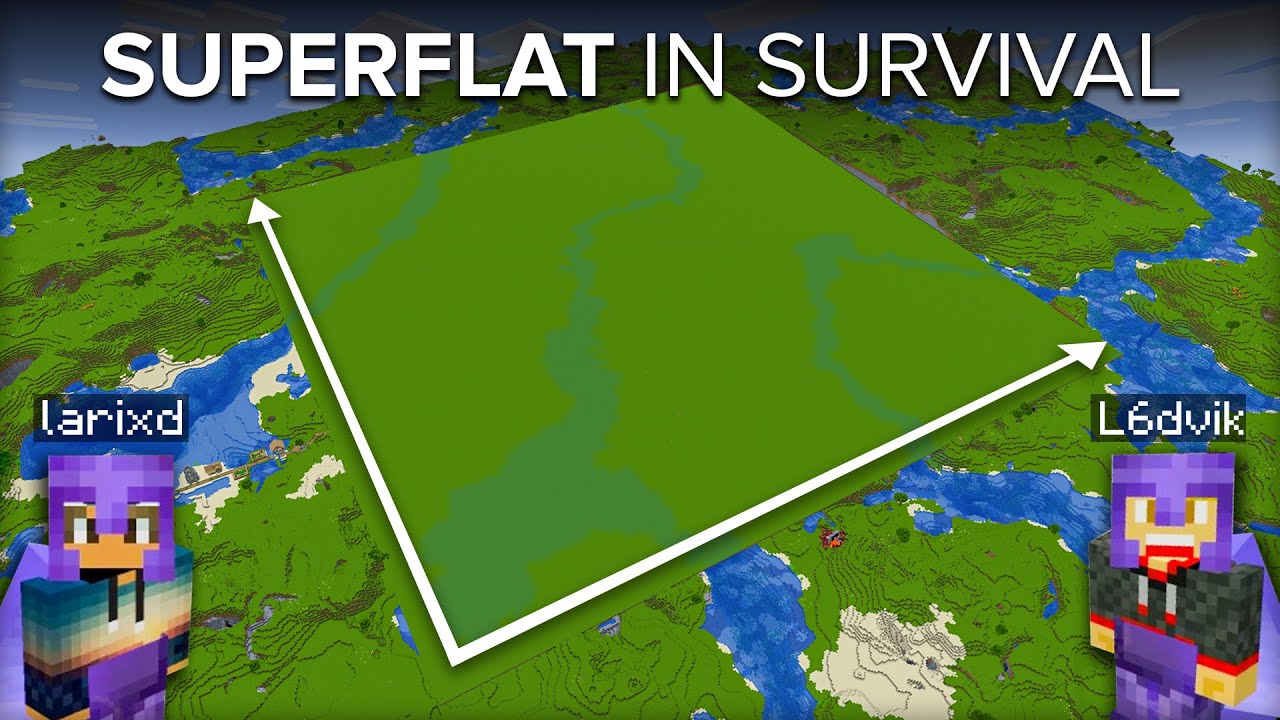 We Built Superflat World BUT In Survival Minecraft - Minecraft videos