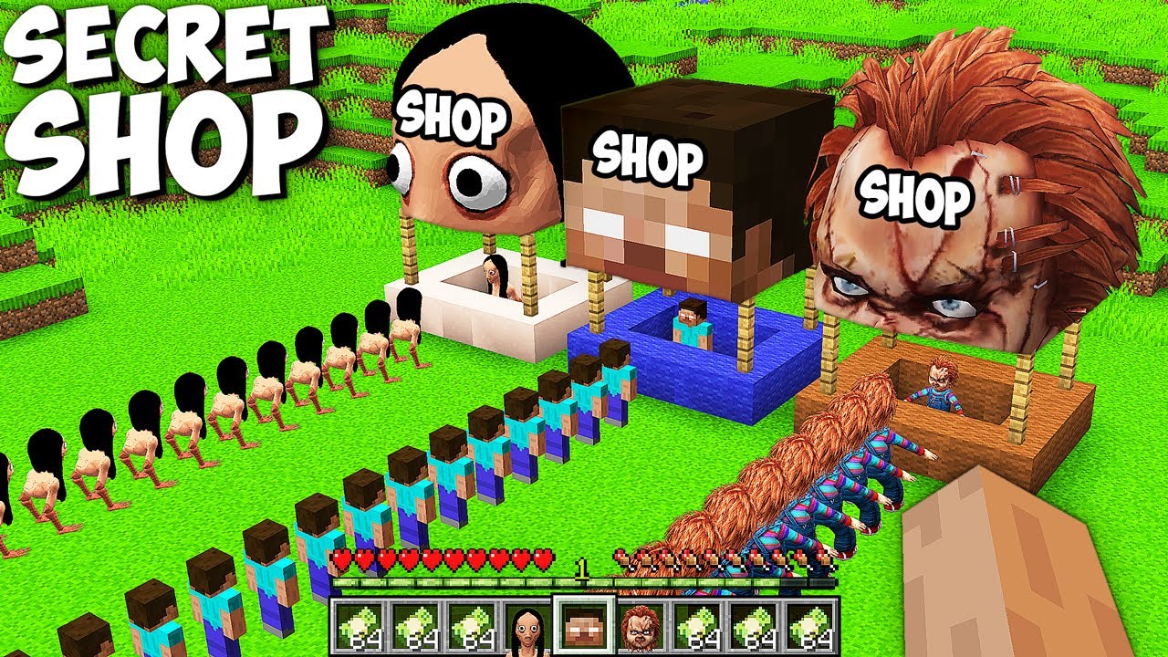 What SHOP I Chose MOMO or HEROBRINE or CHACKI MARKET in MINECRAFT ...