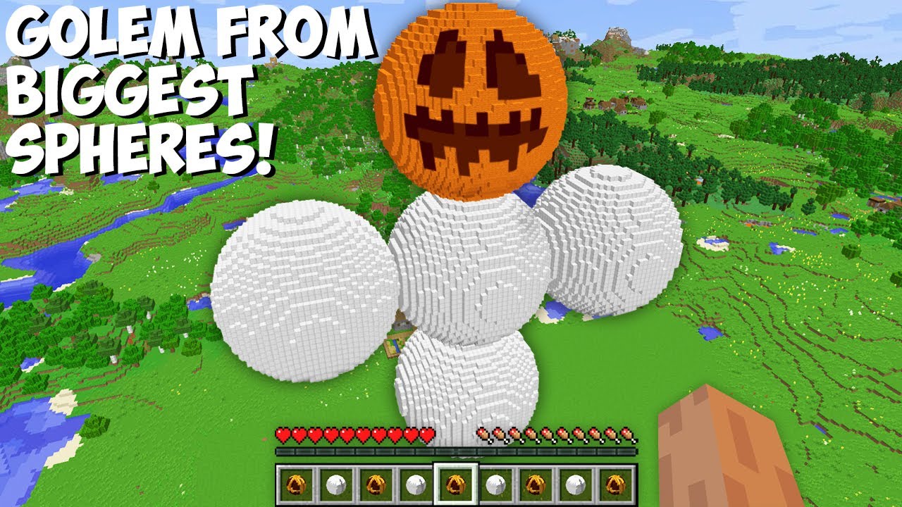 What if YOU SPAWN A GOLEM FROM THE BIGGEST SPHERES in Minecraft ...