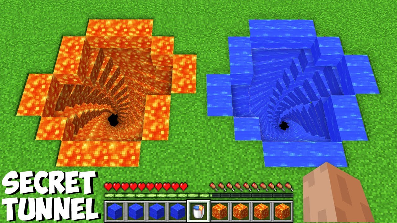 Which SUPER WEIRD TUNNEL TO CHOOSE LAVA VS WATER in Minecraft ? NEW ...