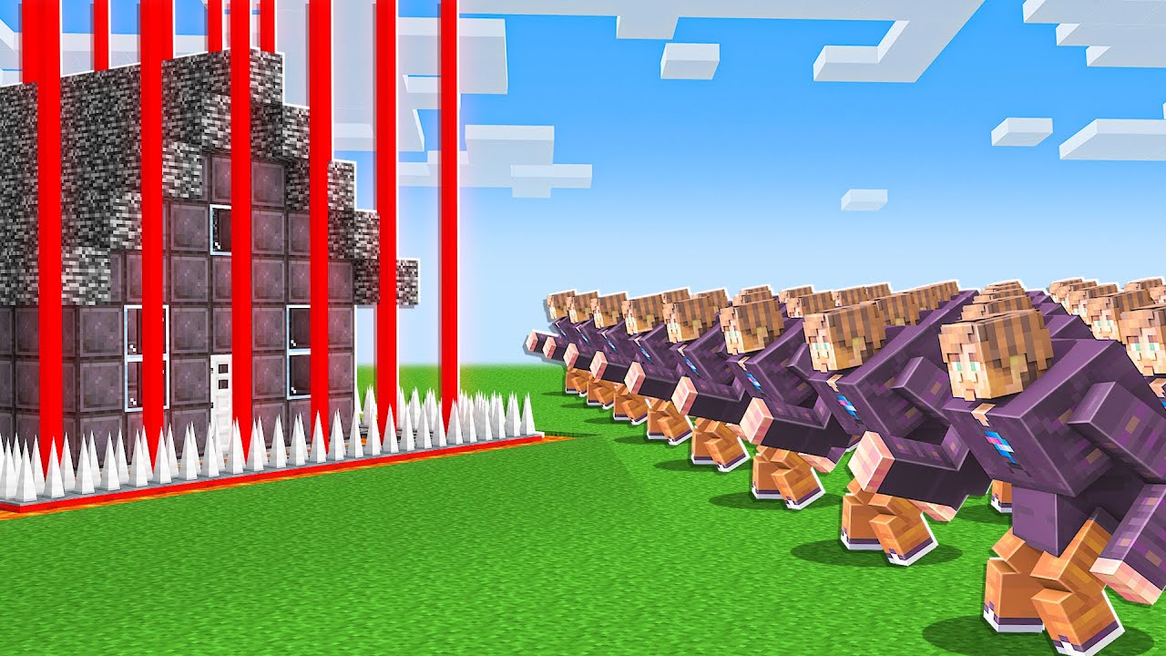 1,000 MrBeast VS Safest Minecraft House - Minecraft videos