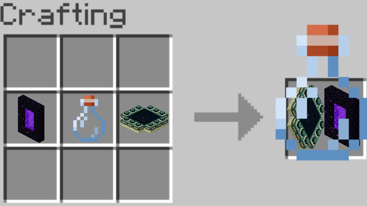 Crafting a Portal Potion in Minecraft - Minecraft videos