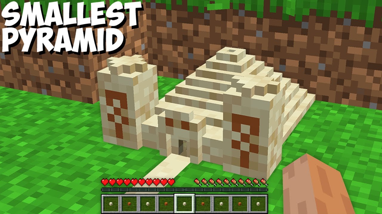 How to BUILD most SMALLEST PYRAMID in Minecraft ? PIXEL DUNGEON ...