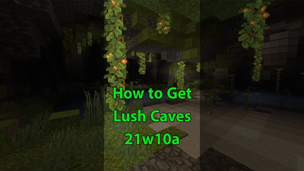How to get Lush Caves in Minecraft Snapshot 21w10a #shorts - Minecraft ...