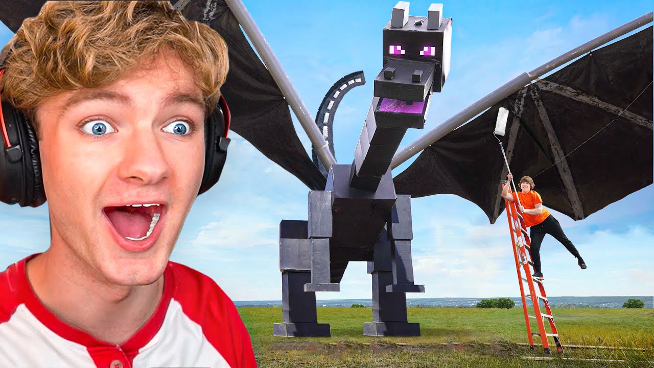 I Built A Real Life Minecraft Ender Dragon! - Minecraft videos