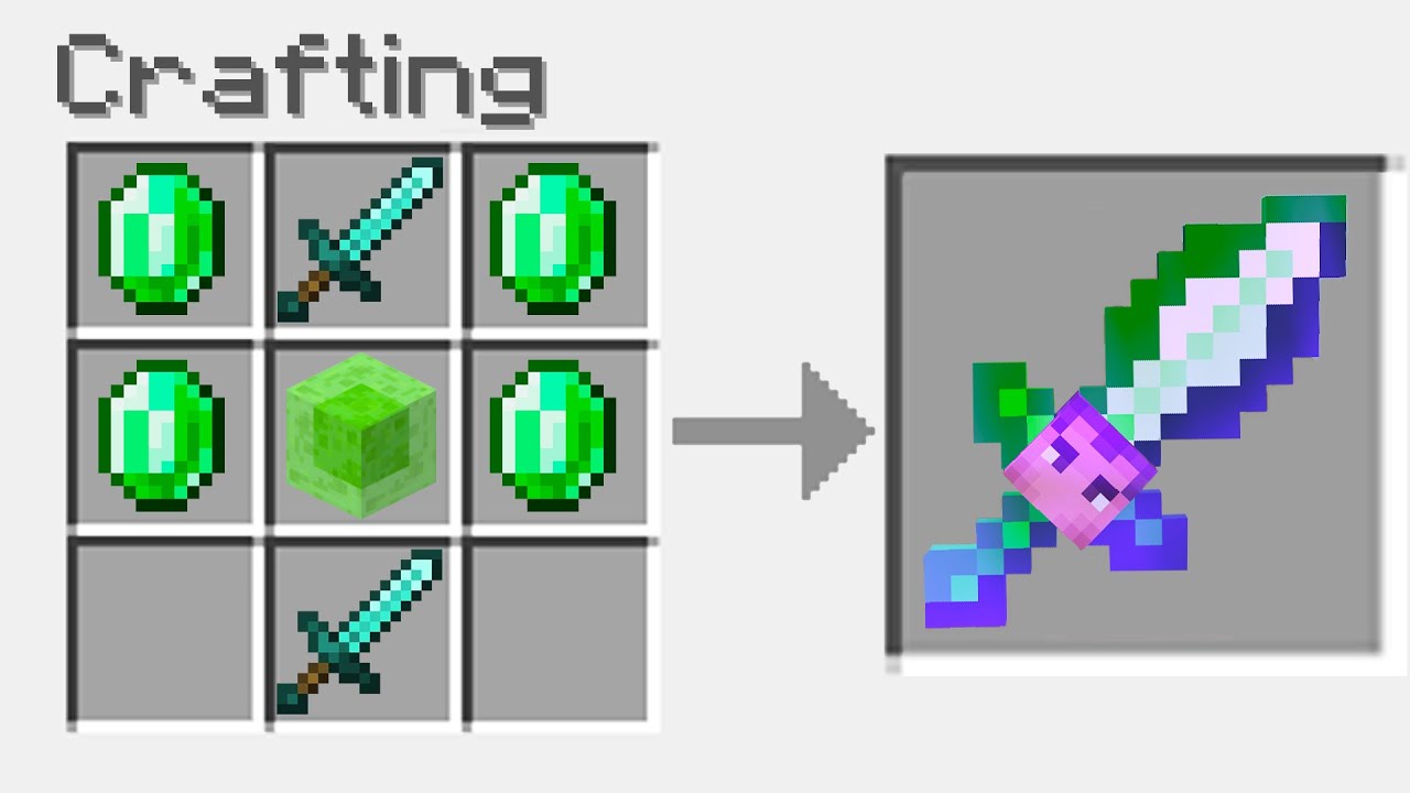 I Crafted YouTuber Swords In Minecraft! (Jelly, Dream, Preston ...