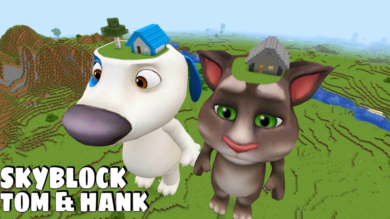 I found SKY BLOCK TALKING HANK TOM AND ANGELA in Minecraft - Gameplay ...