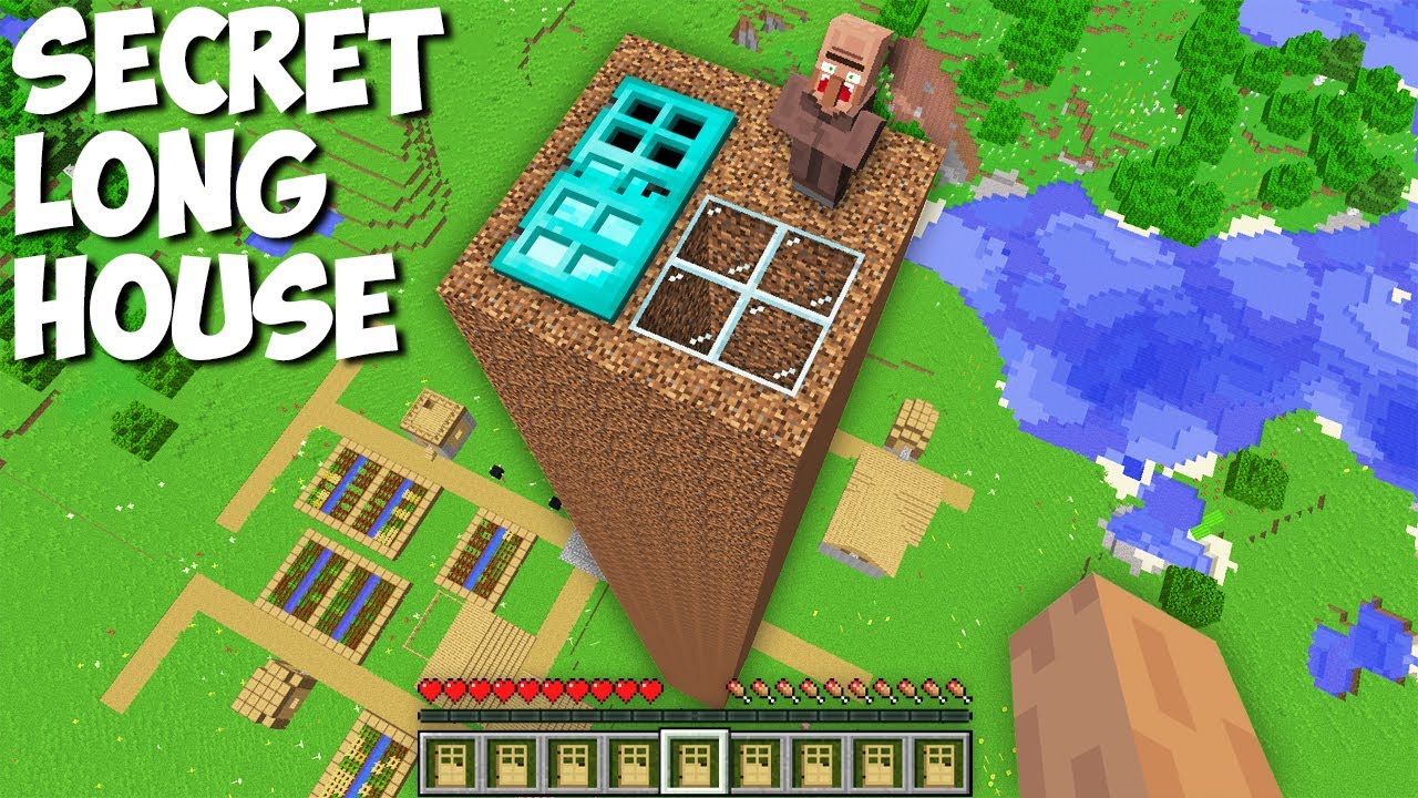 I found SUPER LONG SECRET DIAMOND HOUSE INSIDE THE DIRT in Minecraft ...