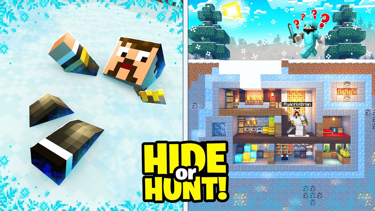 I made a Secret Powdered Snow Base in Minecraft Hide or Hunt ...