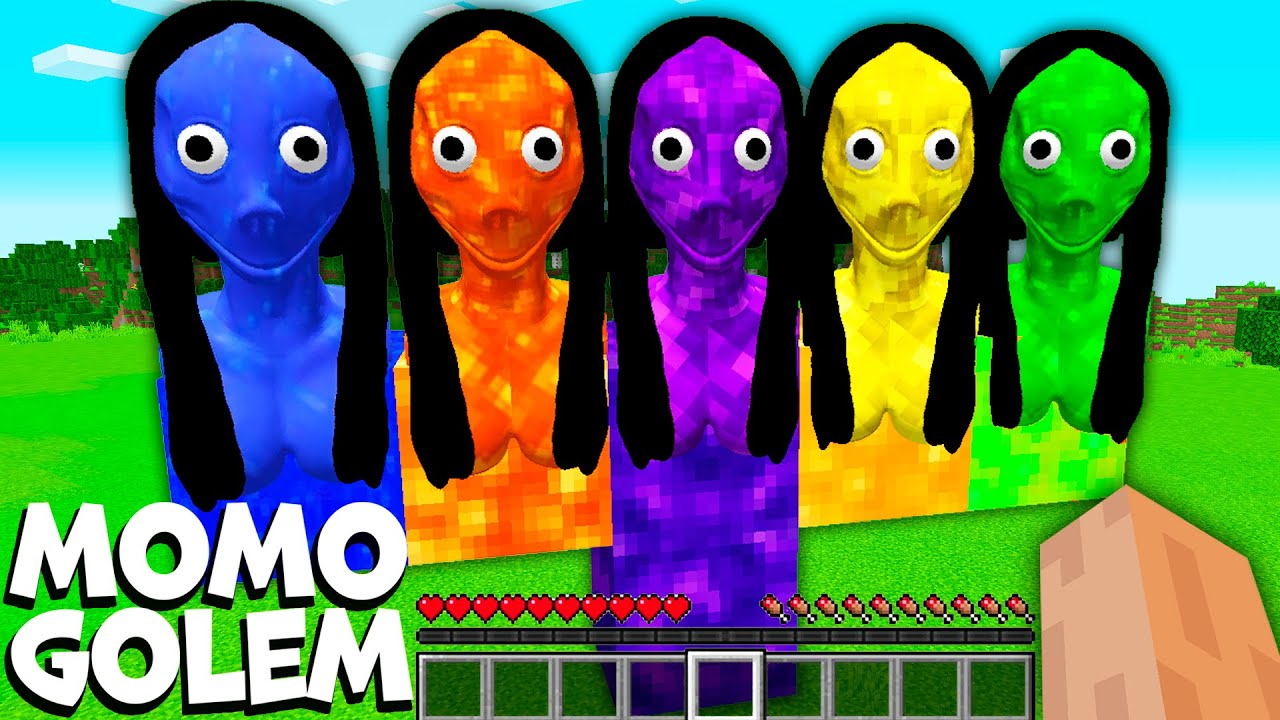 I spawned MOMO GOLEM in MINECRAFT animation! LAVA and WATER and ...