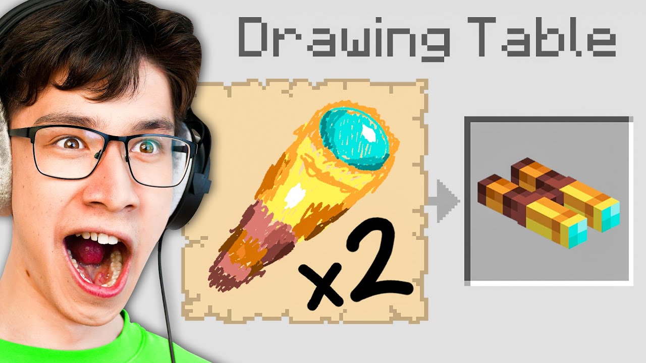 Minecraft, But Any Item You Draw, You Get - Minecraft videos