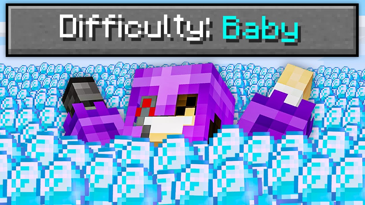 Minecraft, But On Baby Difficulty... - Minecraft videos