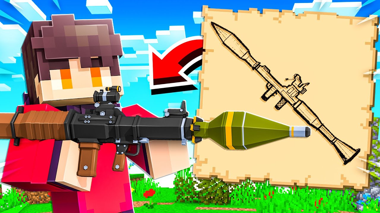 Minecraft, But You Get ANY Custom ITEM You Draw! - Minecraft videos