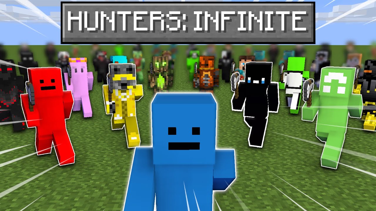 Minecraft Manhunt, But There's Infinite Hunters... - Minecraft videos