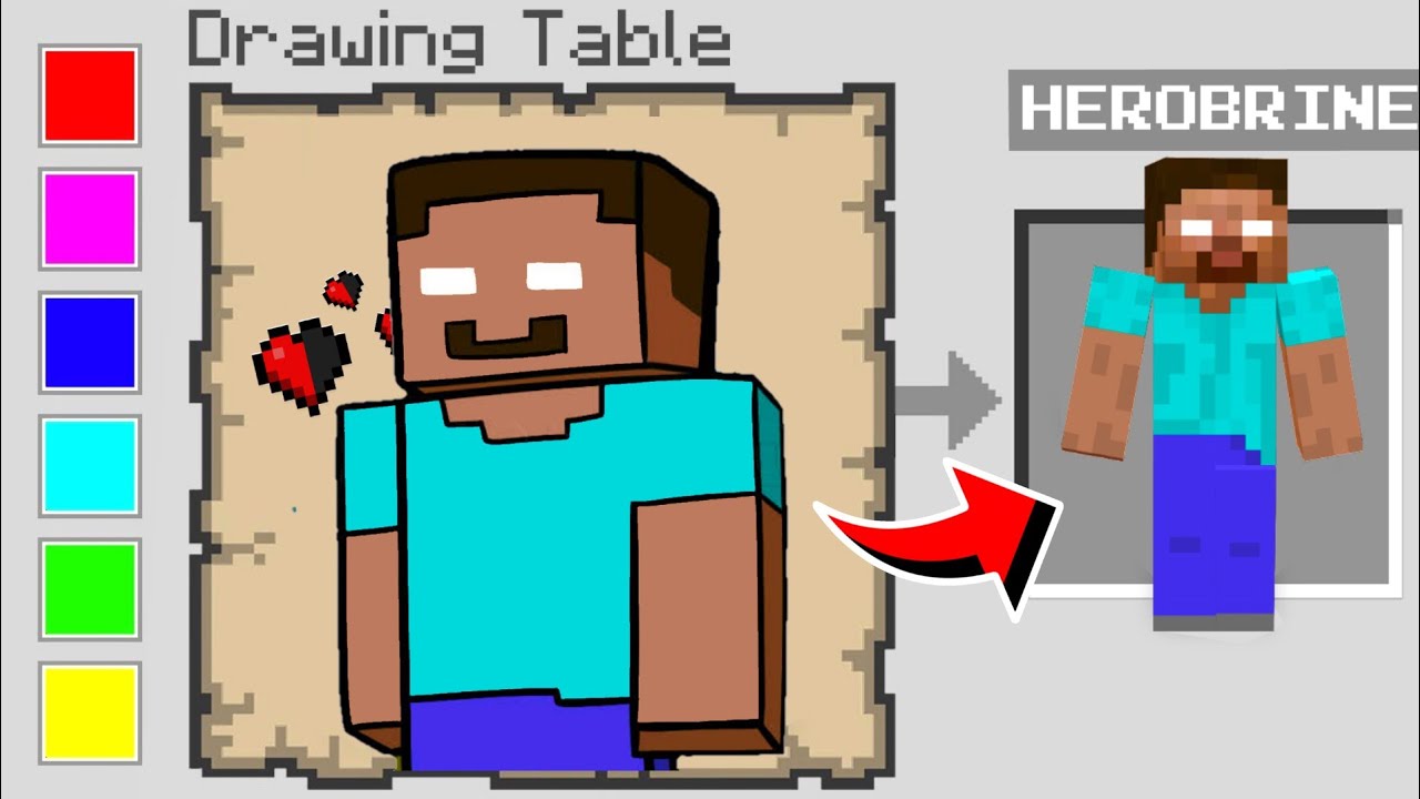 Minecraft but any player you draw you get || Minecraft but any item you ...