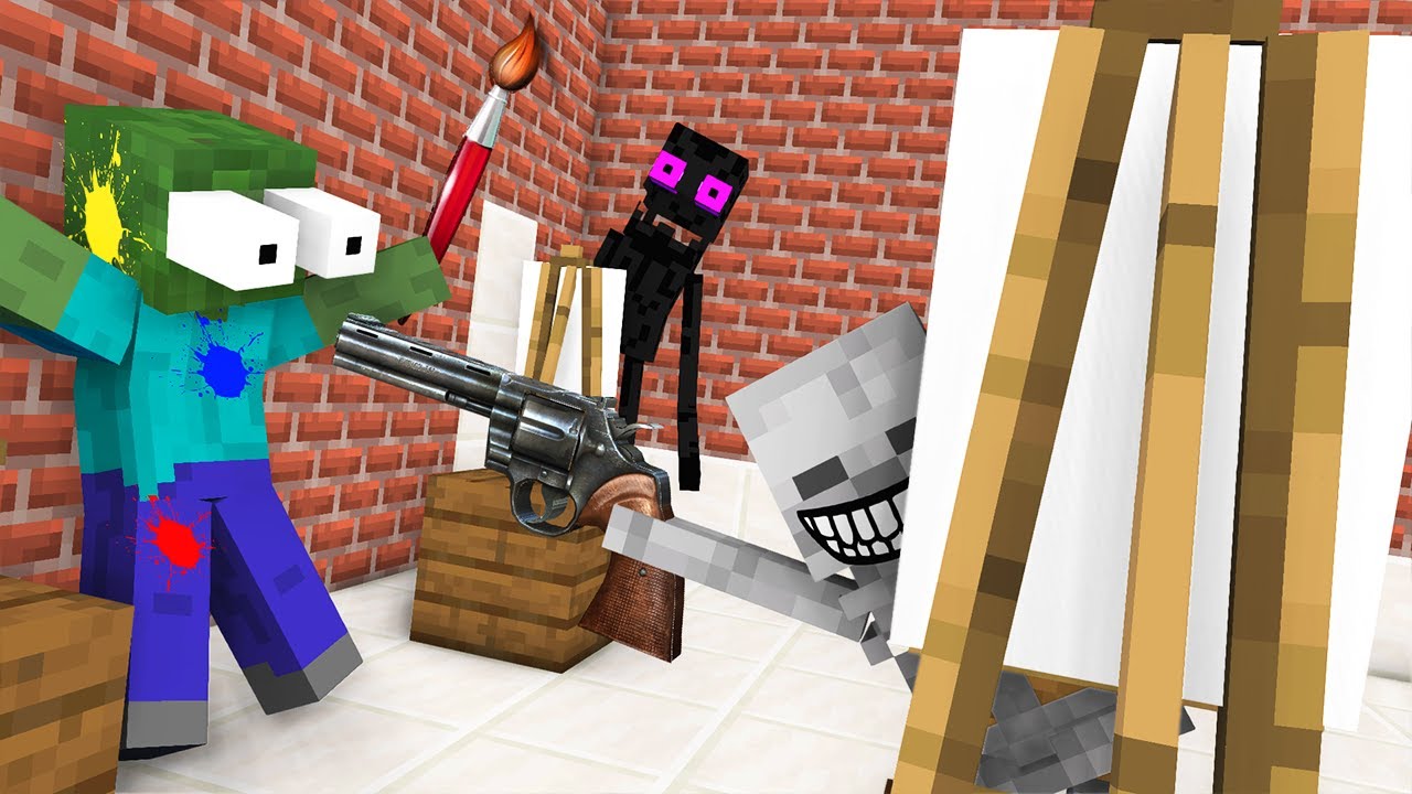 Monster School Drawing Challenge Minecraft Animation Minecraft Videos