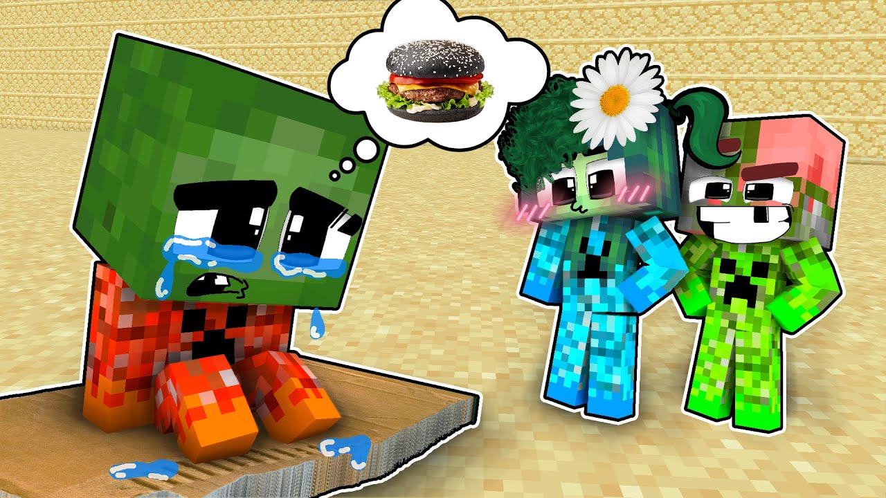 POOR Baby Fire Zombie Life - Minecraft Animation - Minecraft videos