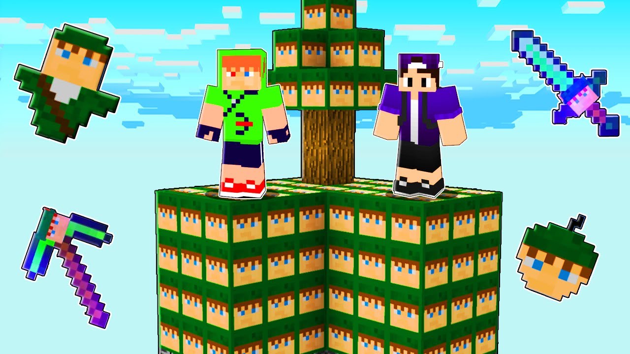 Tente Sobreviver Na Ilha De Lucky Block Do Robin Hood No Minecraft