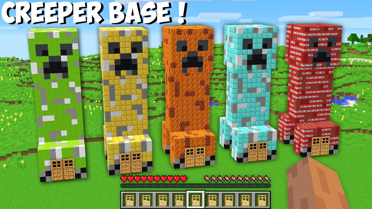 Which SUPER SECRET BASE IN THE CREEPER TO CHOOSE in Minecraft ? NEW ...