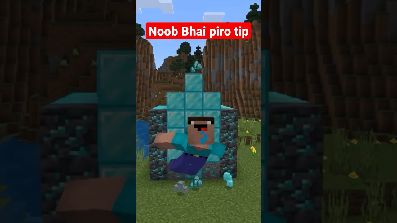 minecraft pro tips and tricks by noob Bhai (Hindi) #shorts - Minecraft ...