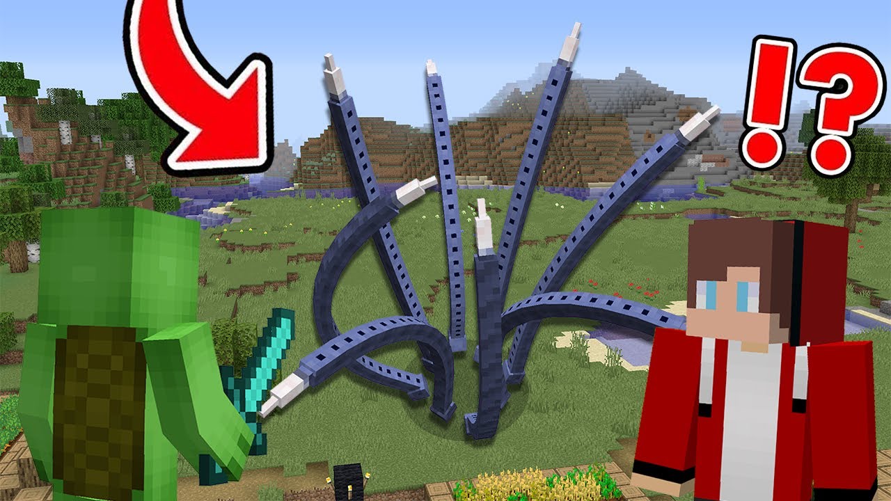 GIant Squid Attack Mikey Turtle and Jeffrey from in Minecraft (Thanks ...