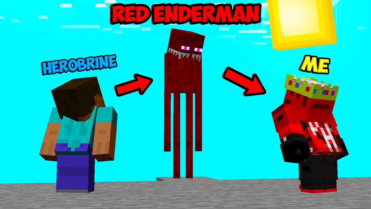 Herobrine and Me Found Red Enderman in Horror Seed of Minecraft ...