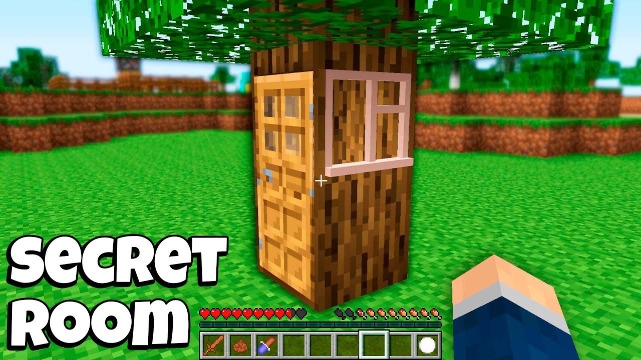 How to BUILD SUPER SECRET HOUSE inside a TREE in Minecraft ? TREE ...