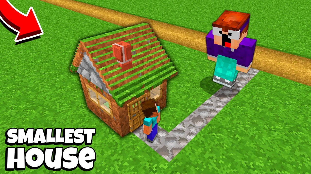 How to BUILD most SMALLEST HOUSE in Minecraft ? PIXEL HOUSE ...