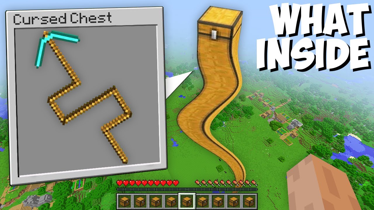 How to OPEN CURSED INVENTORY of TALLEST CHEST in Minecraft ! CURVED ...