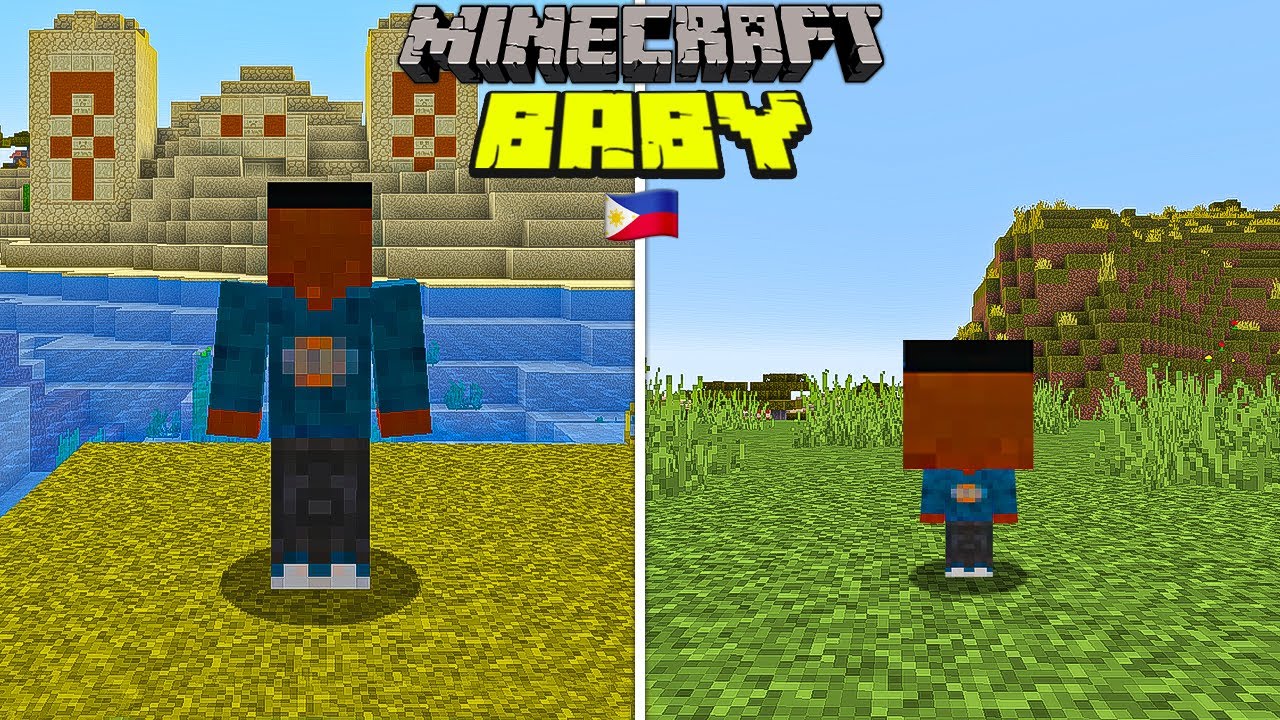 I PLAYED MINECRAFT BUT, BABY MODE (TAGALOG) - Minecraft videos