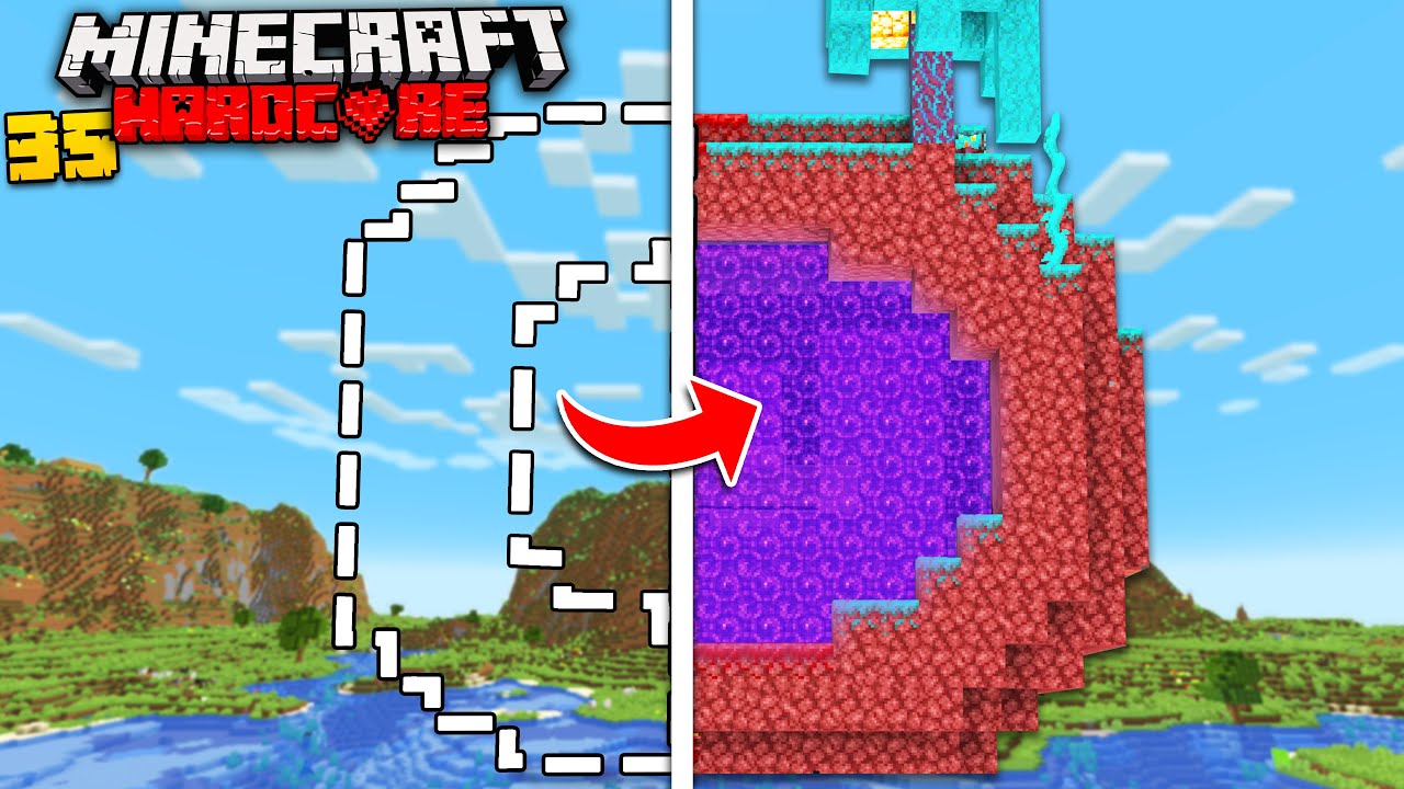 I Transformed The Nether Portal In Minecraft Hardcore 35