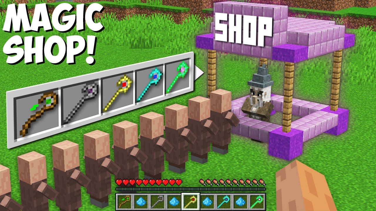 I found SUPER SECRET MAGIC SHOP in Minecraft ! NEW MAGIC ITEMS ...
