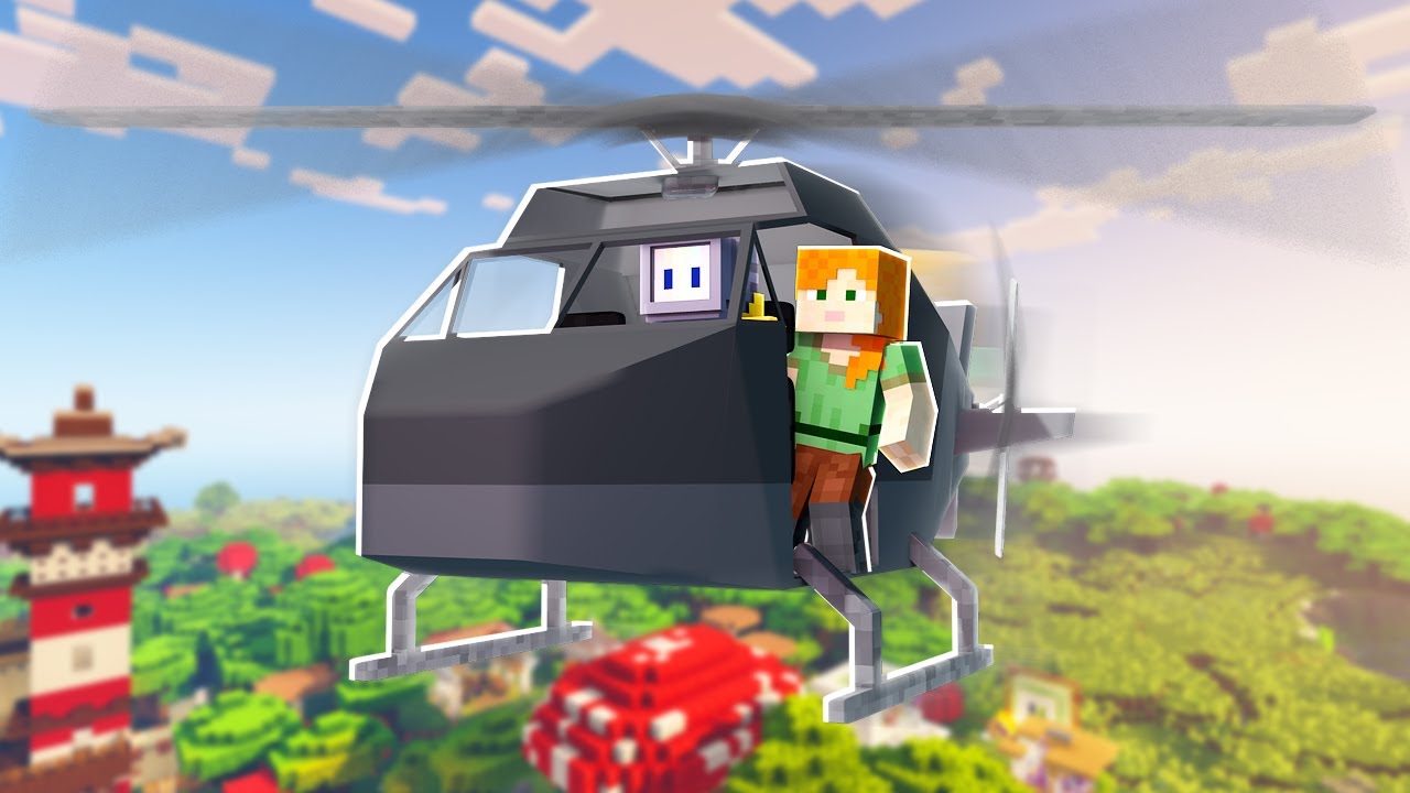 LOGGY CRAFTING AN EPIC HELICOPTER - Minecraft videos