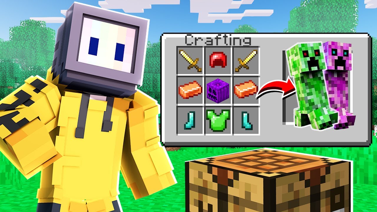 MINECRAFT BUT I CAN CRAFT OP MOBS - Minecraft videos