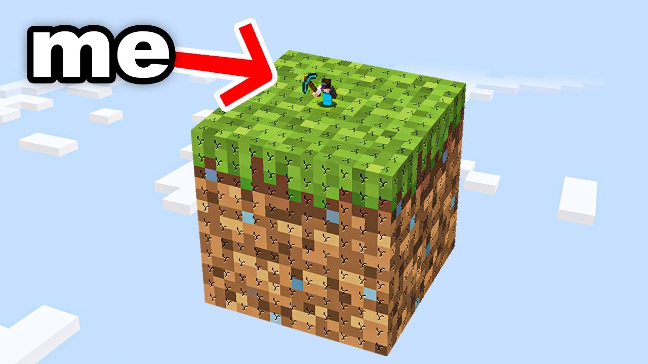 Minecraft, But It's Only 1 GIANT Block... - Minecraft videos