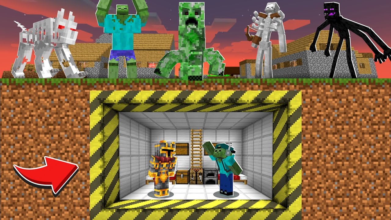 Minecraft DONT ENTER MUTANT CREATURES UNDERGROUND HOUSE MOD / SCARY ...