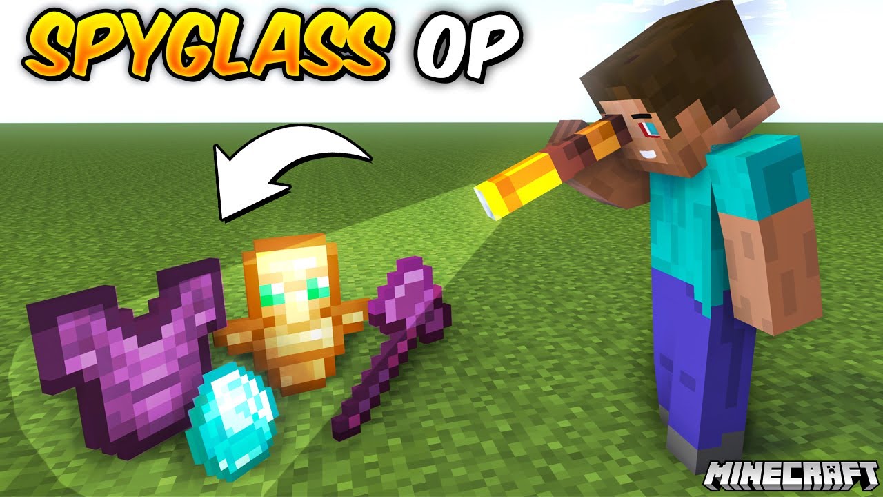 Minecraft but there are CUSTOM SPYGLASSES - Minecraft videos