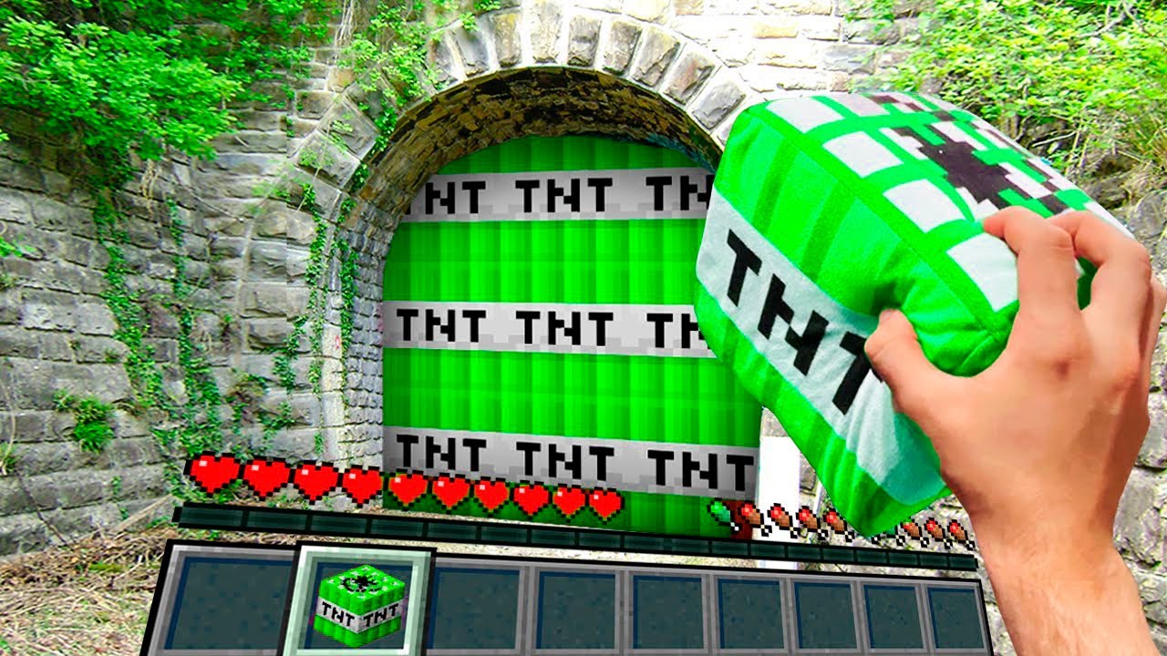 Minecraft in Real Life POV - EMERALD TNT PORTAL - Realistic Texture ...