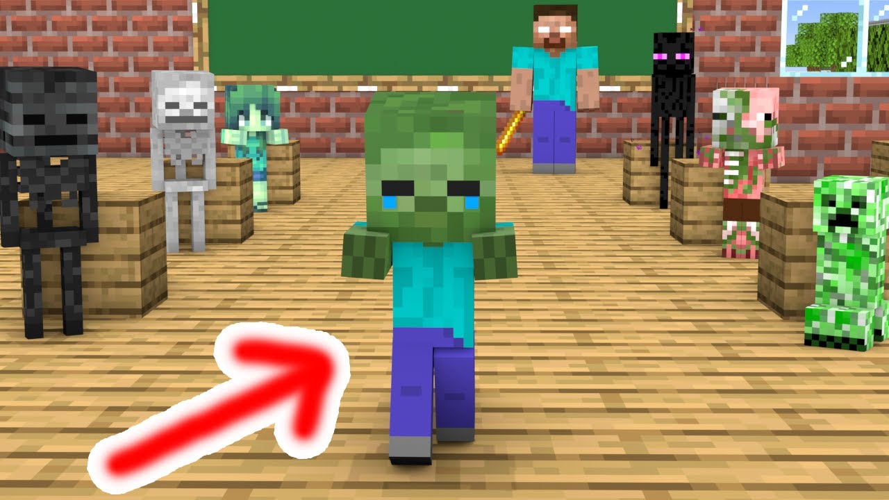 Monster School : BABY ZOMBIE IS SO SAD - Sad Story - Minecraft ...