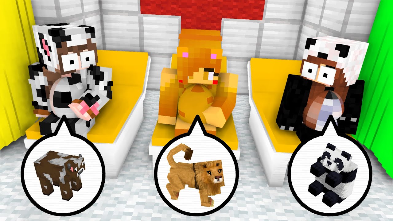 Monster School : CUTE ANIMAL GIRL & BABY CHALLENGE - Minecraft ...