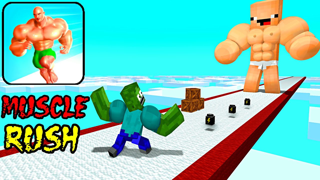 Monster School: MUSCLE RUSH RUN CHALLENGE 2 - Minecraft Animation ...