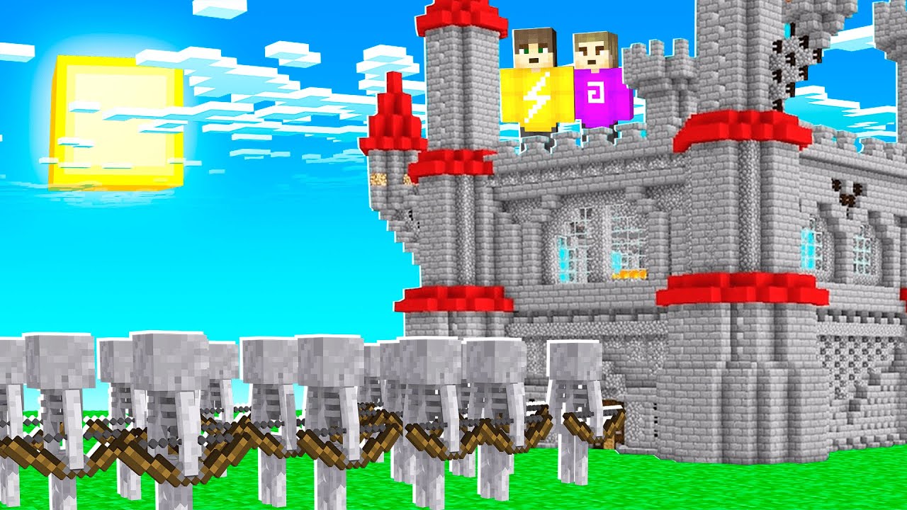 Onze OP SKELETONS TESTEN In Minecraft! (Survival) - Minecraft videos