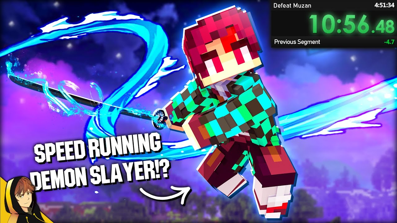 SPEED RUNNING the DEMON SLAYER MOD for Minecraft!! [World Record ...