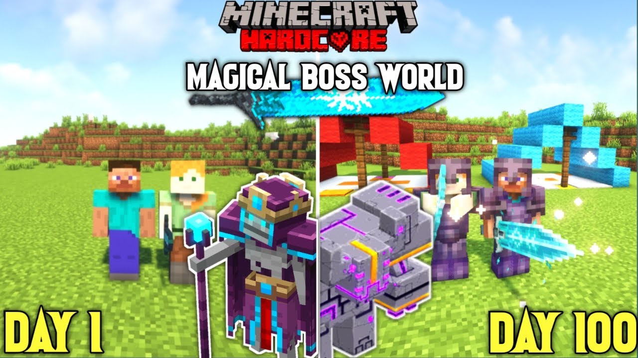 WE SURVIVED 100 DAYS IN MAGICAL WORLD IN MINECRAFT HARDCORE ...