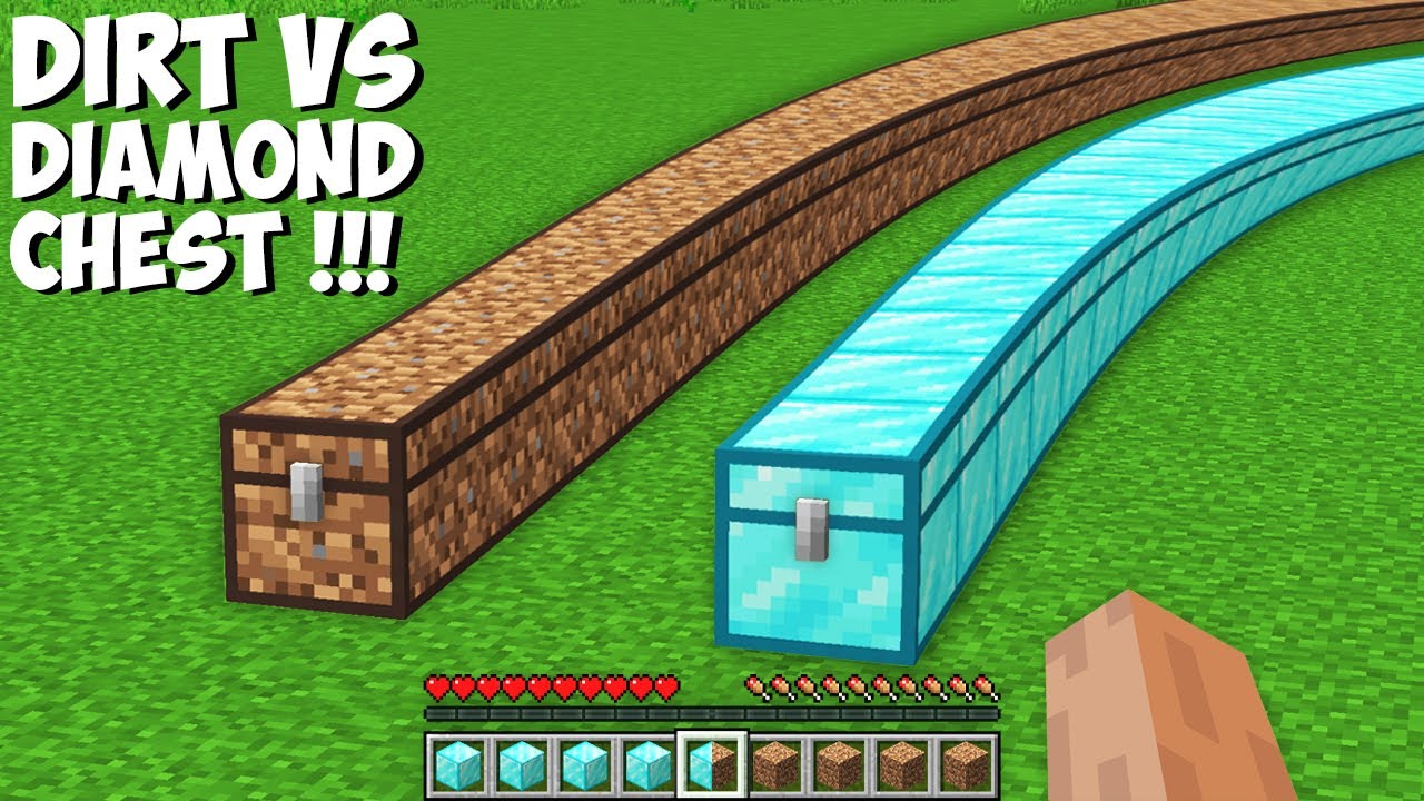 What's INSIDE THOSE SUPER LONGEST DIAMOND CHEST VS DIRT CHEST in ...
