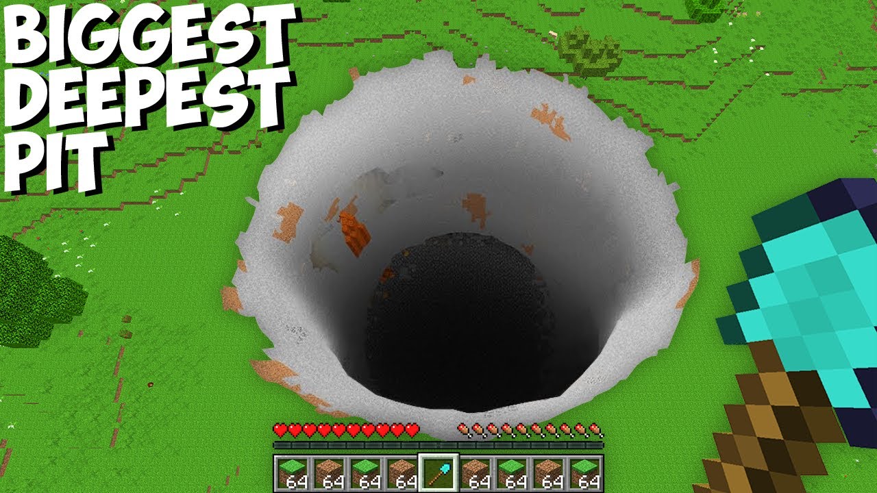 Where does lead most BIGGEST and DEEP PIT in Minecraft ? UNUSUAL TUNNEL ...