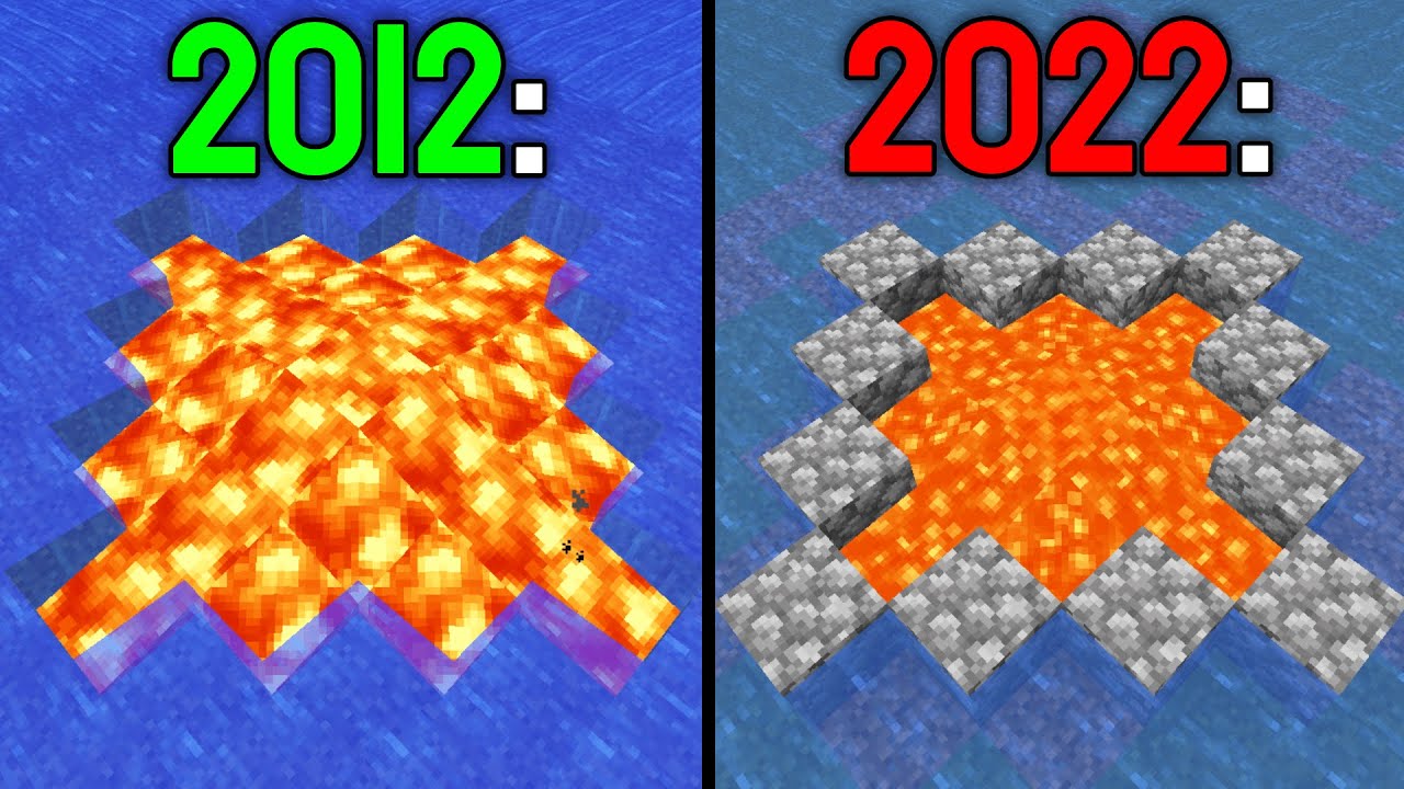Minecraft In 2012 Vs Now Minecraft Videos