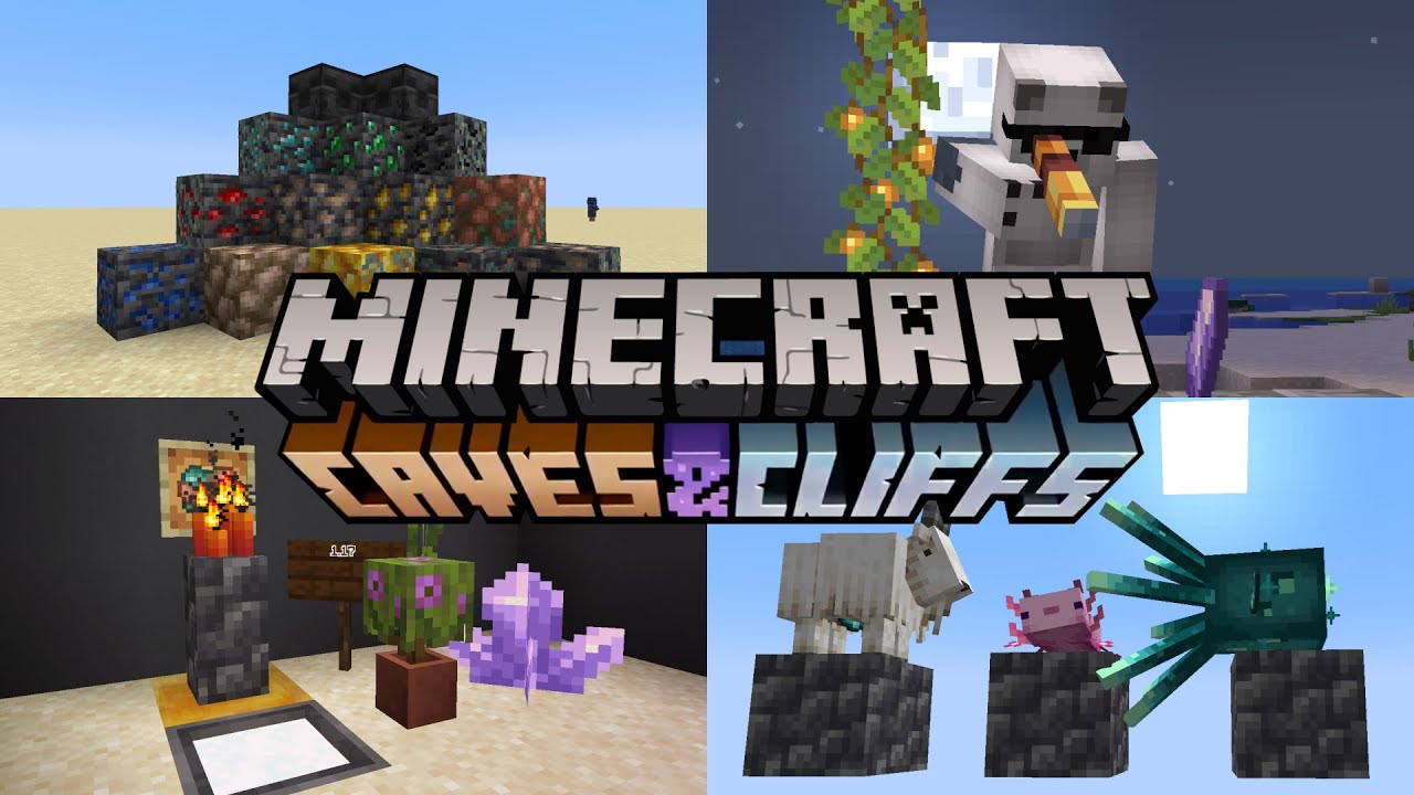 100 New Things Added in Minecraft 1.17 Caves and Cliffs Update ...