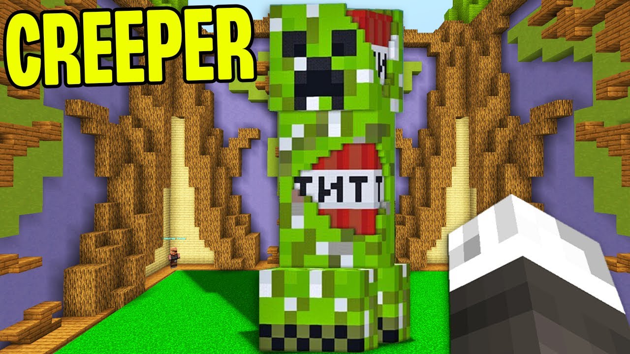 CREO UN CREEPER NELLA GARA DI COSTRUZIONI SU MINECRAFT - Minecraft videos